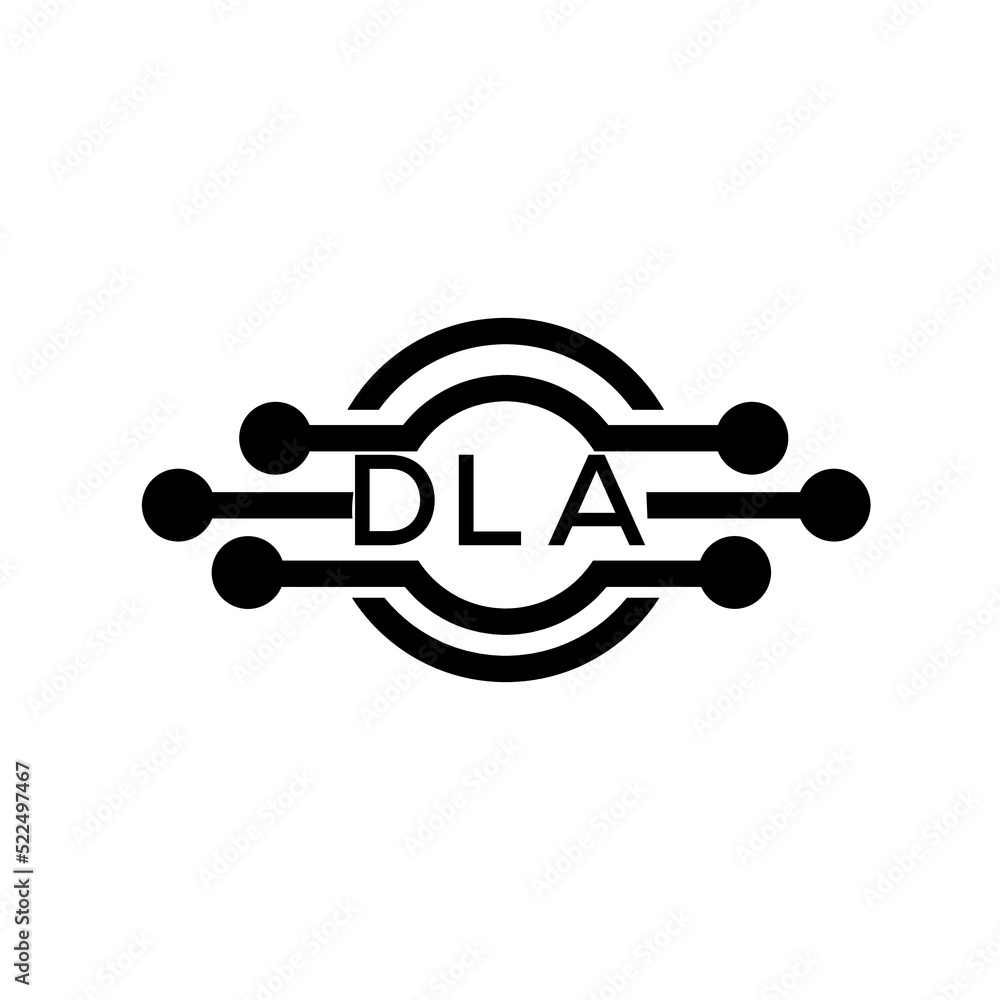 DLA letter logo. DLA best white background vector image. DLA Monogram ...