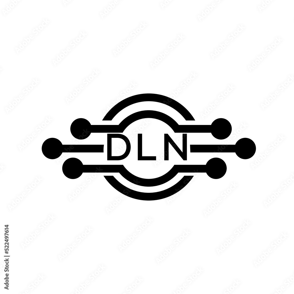 DLN letter logo. DLN best white background vector image. DLN Monogram ...