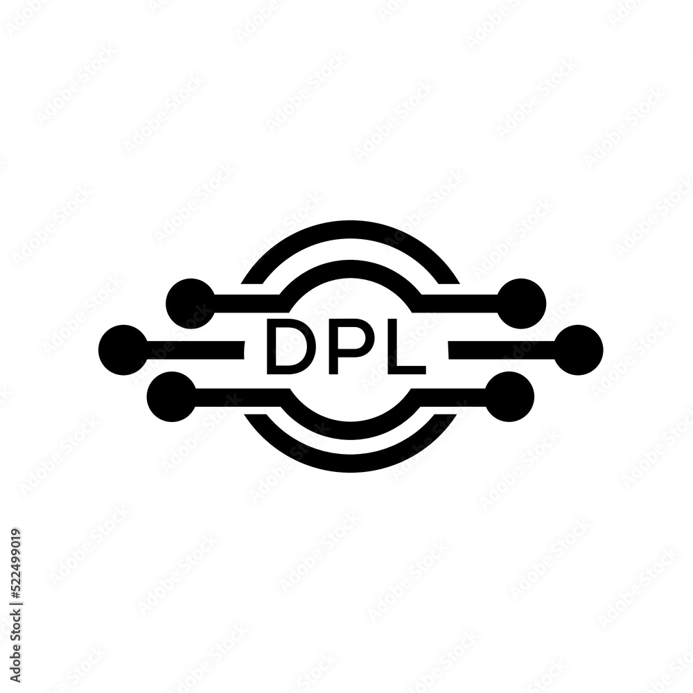 DPL letter logo. DPL best white background vector image. DPL Monogram ...