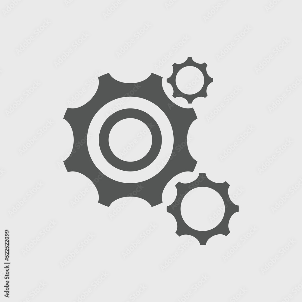 Gear icon set Vector illustration. Service Tools icon pack for ui ...