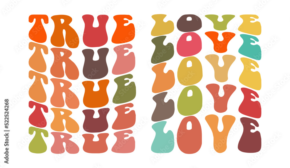 True love, hand drawn lettering motivational, inspirational, positive ...