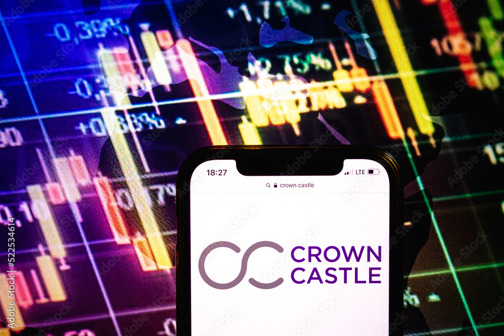 KONSKIE, POLAND - August 09, 2022: Smartphone displaying logo of Crown ...