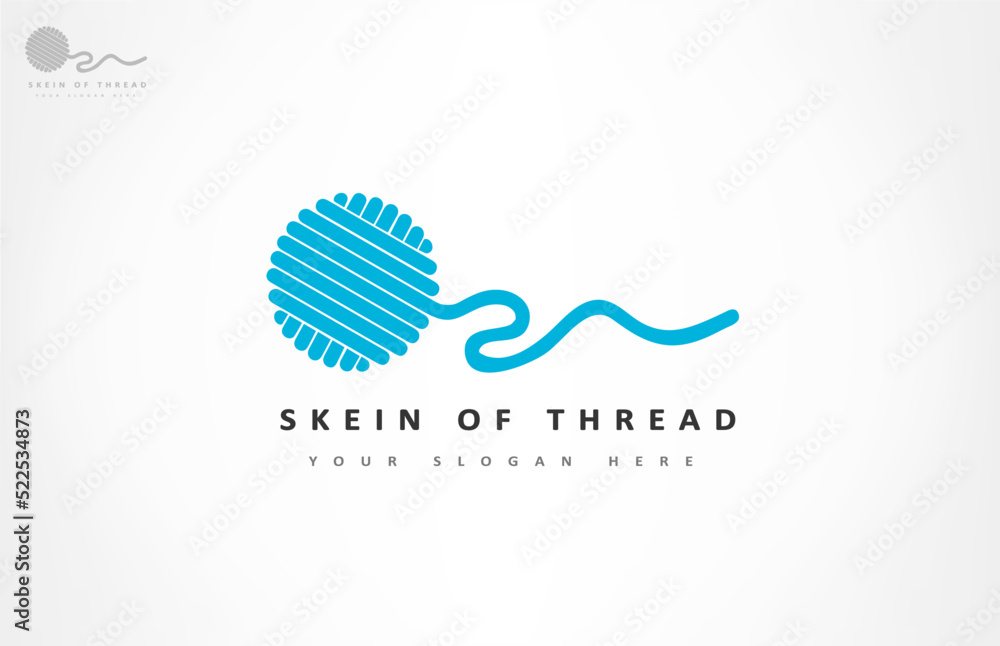 Knitting logo vector. Knitting a ball of thread logo vector. Stock ...