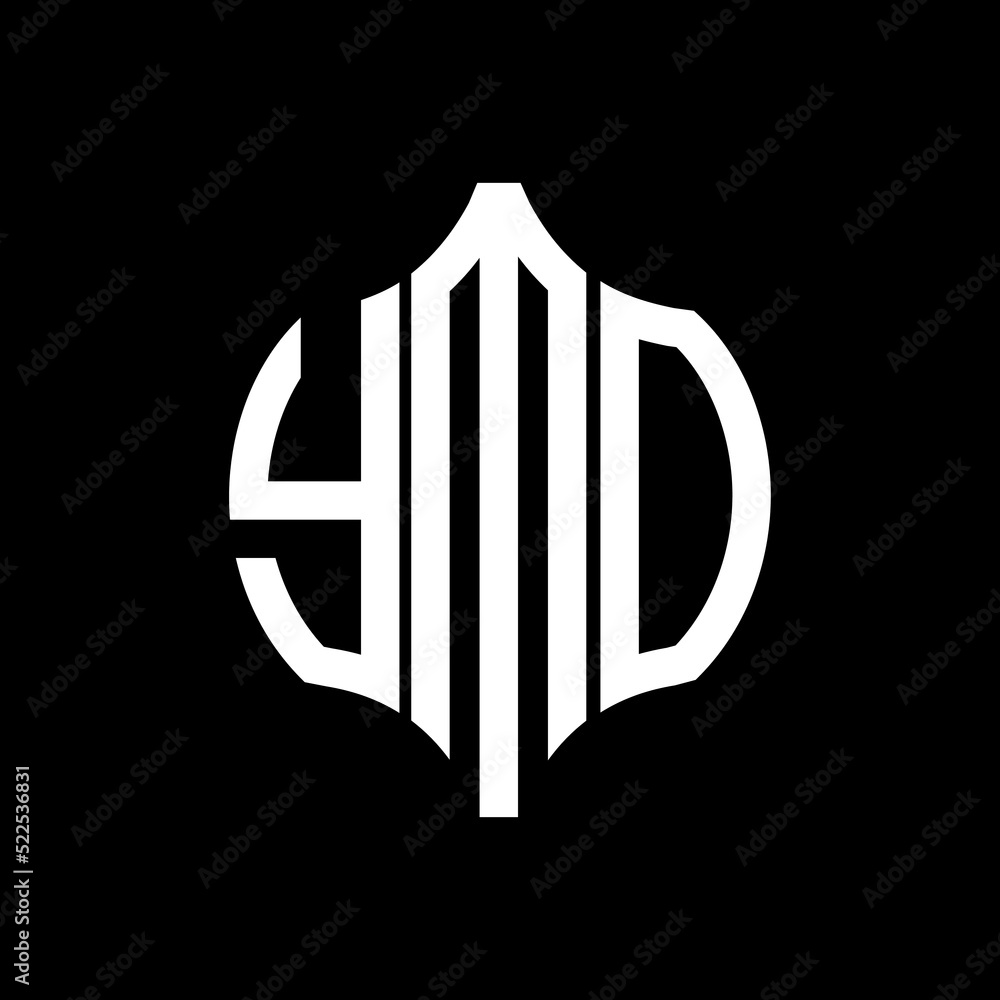 YMO letter logo. YMO best black background vector image. YMO Monogram ...