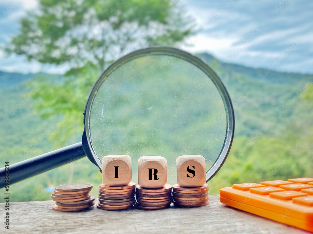 Tax-filling concept - IRS image background. Front view. Stock photo ...