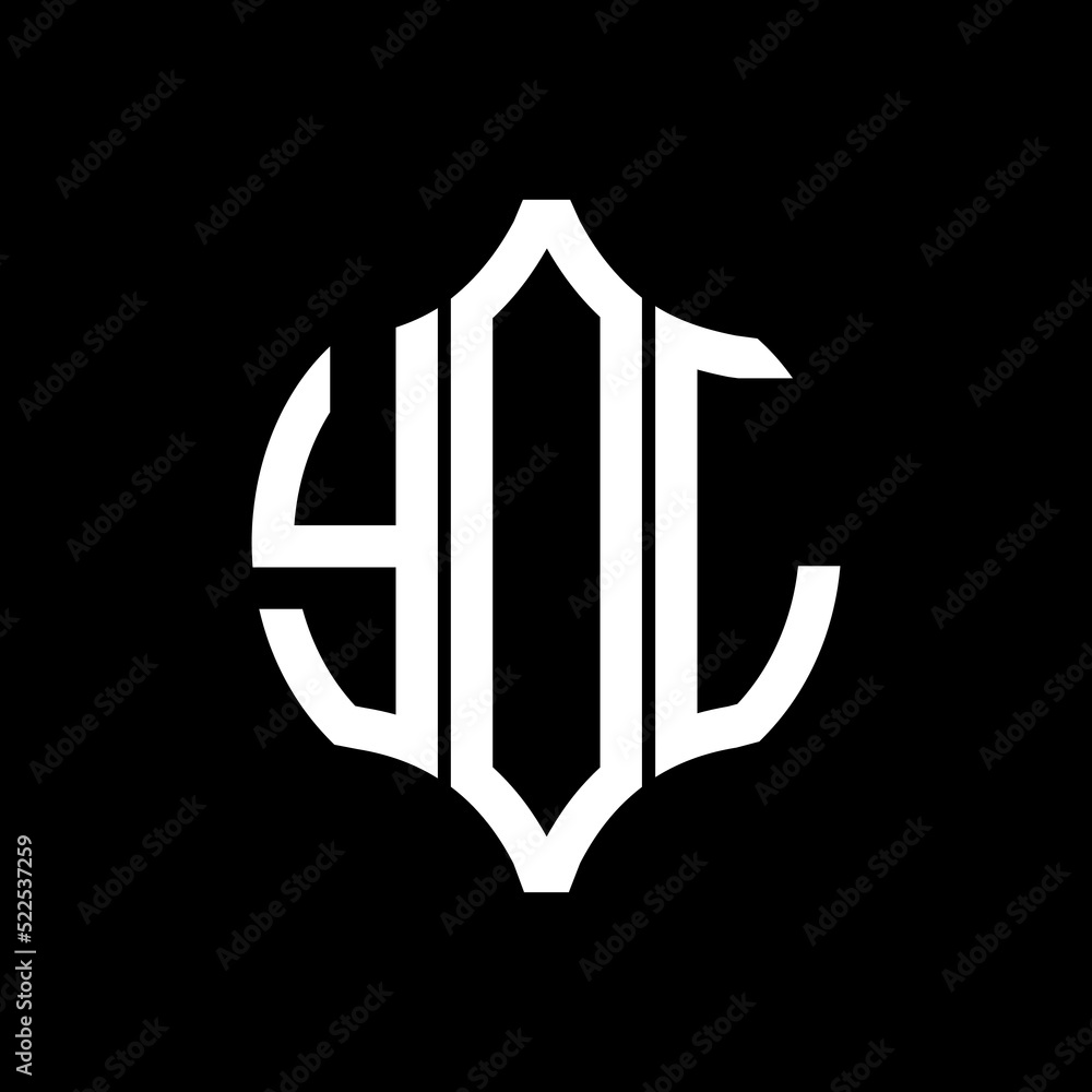 YOL letter logo. YOL best black background vector image. YOL Monogram ...