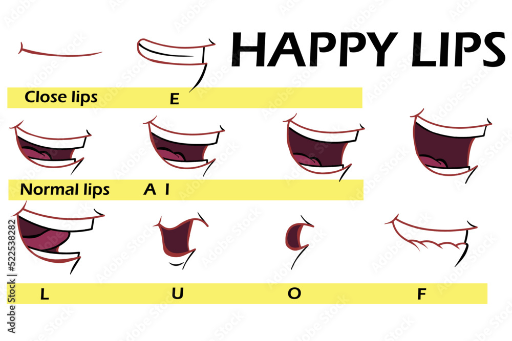 lips chart for lip-sync animation useful for character animation ... lips chart for lip-sync animation useful for character animation ...