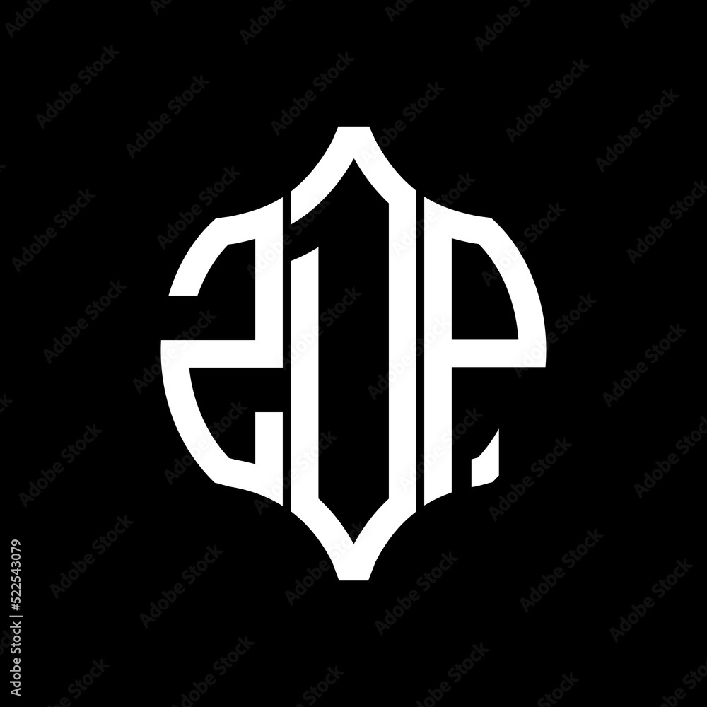 ZDP letter logo. ZDP best black background vector image. ZDP Monogram ...