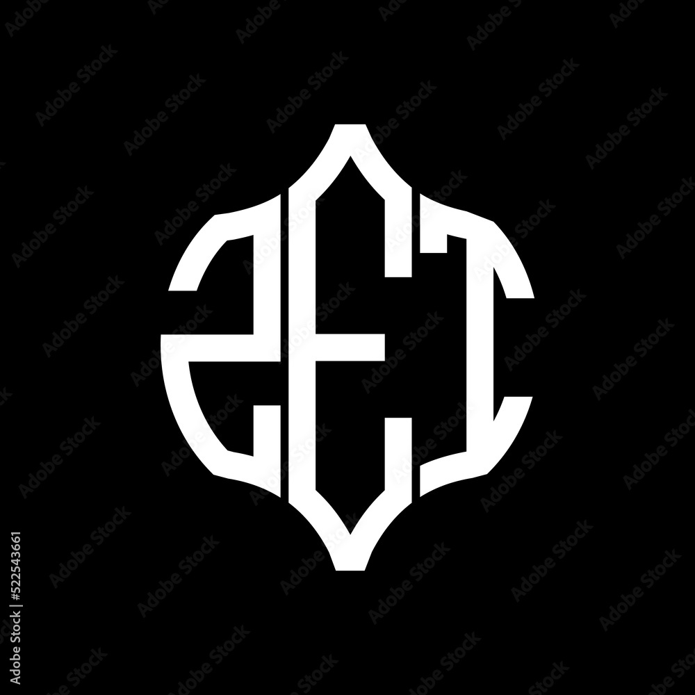 ZET letter logo. ZET best black background vector image. ZET Monogram ...