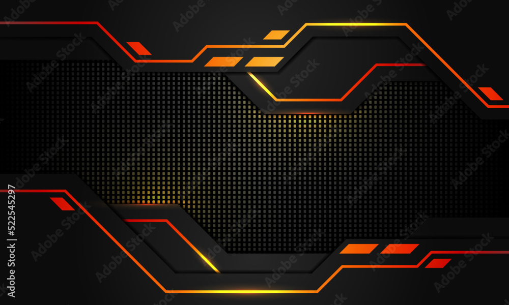 Gaming interface futuristic technology background, abstract dynamic ...