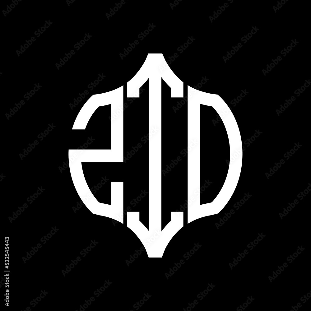 ZIO letter logo. ZIO best black background vector image. ZIO Monogram ...
