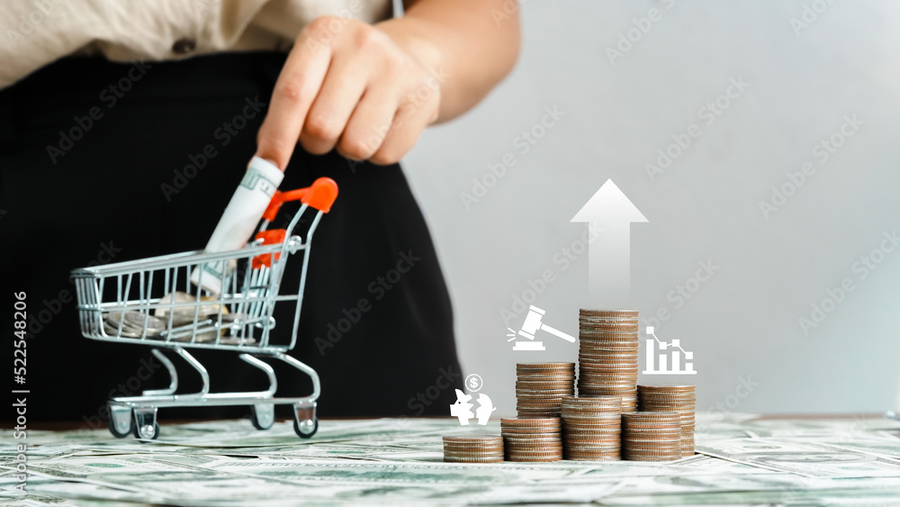 Inflation, hyperinflation in the dollar. one dollar bill sprayed in ...