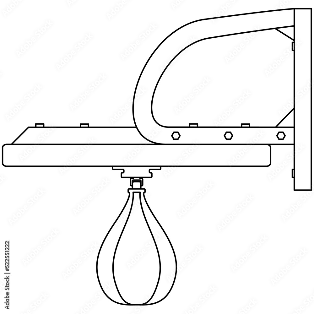 Punching ball, speed ball platform with wall mounting for box training ...