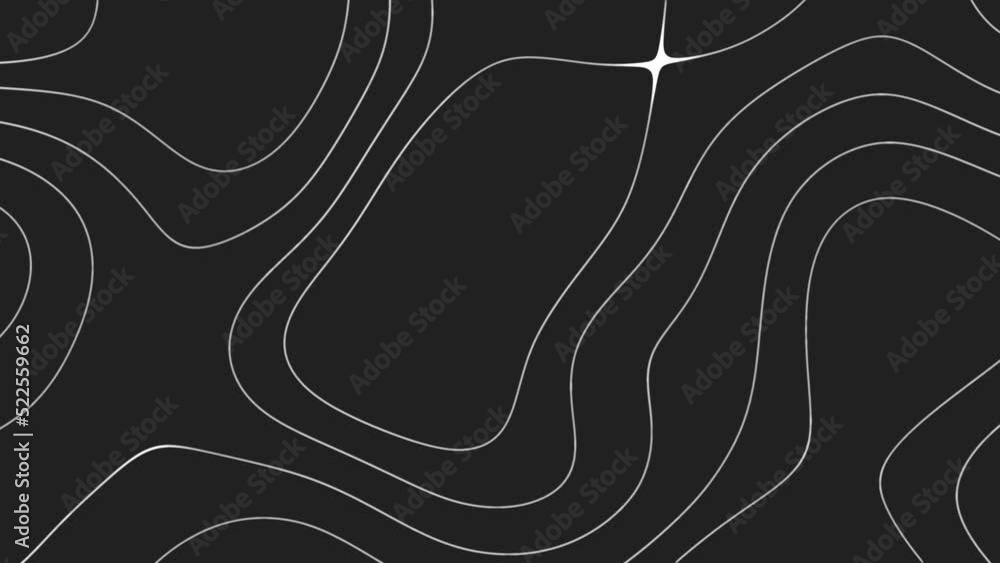 Vidéo Stock Abstract black background with wavy lines motion. Flat lay ...
