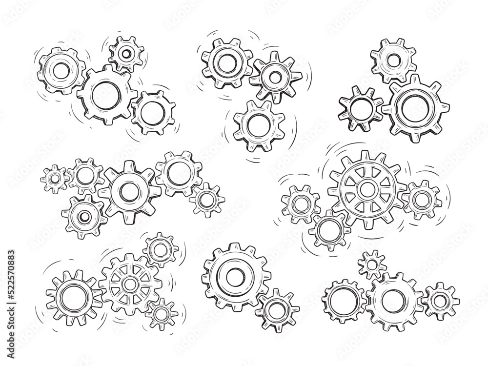 Mechanical Engineering Gears Sketch