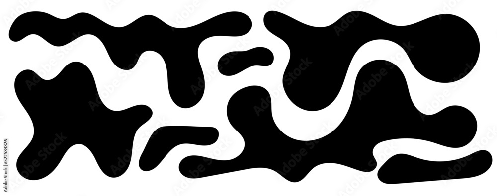 Irregular Blob Set Of Abstract Organic Shapes Abstract Irregular Random Blobs Simple Liquid