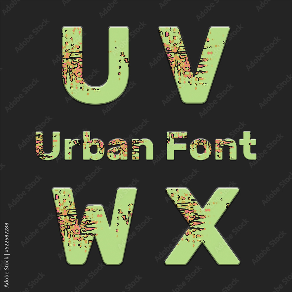 Abstract modern font design, urban style alphabet set with capital ...