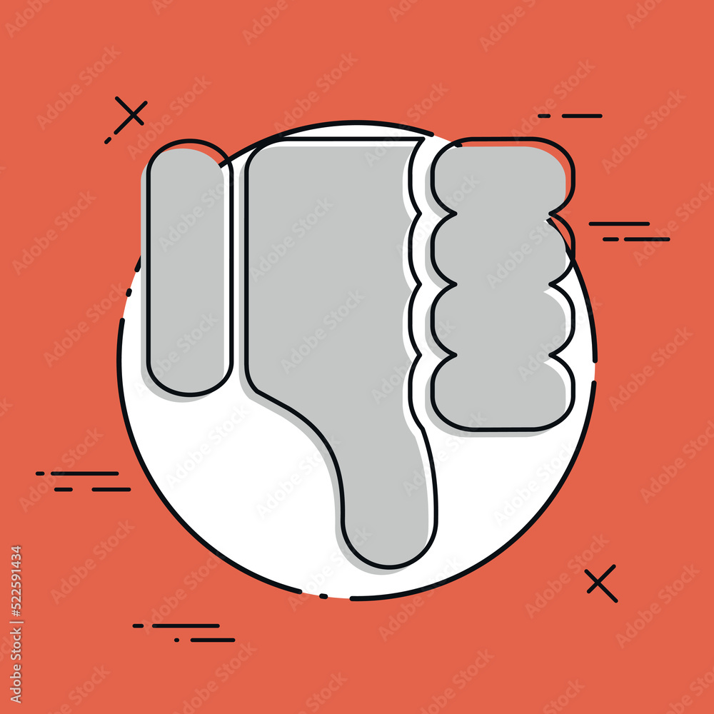 Vector illustration of dislike icon Stock Vector | Adobe Stock