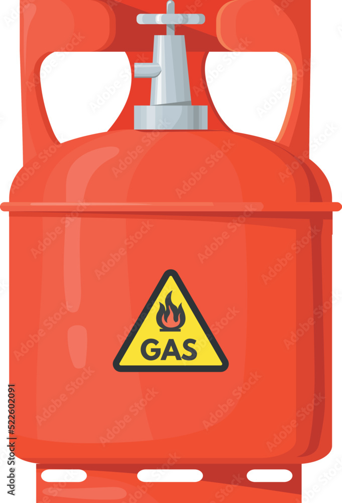 Gas container. Red flammable fuel cartoon icon Stock Vector | Adobe Stock