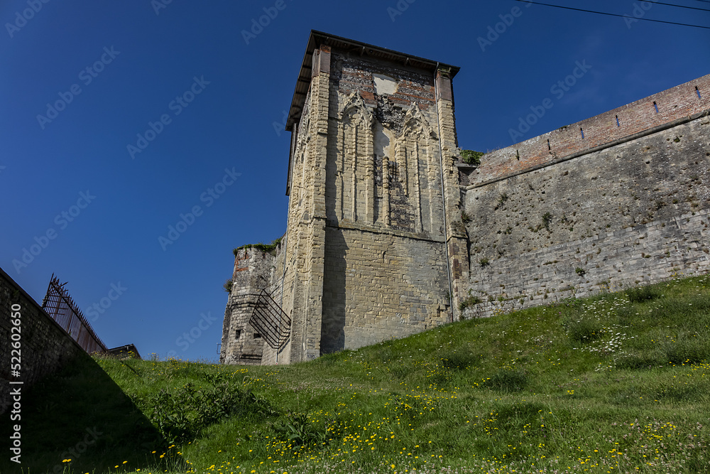 View of Dieppe Castle (Chateau de Dieppe). In 1188, King Henry II of ...