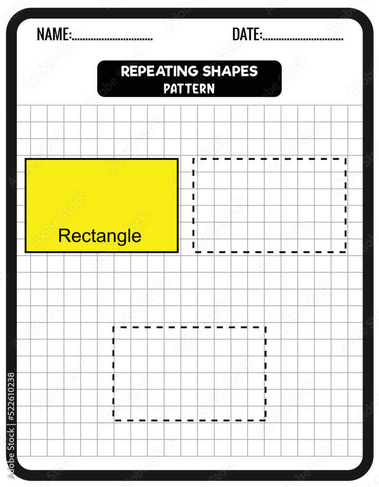All About Shapes on Grid. Repeat Pattern. Tracing Lines Activity ...