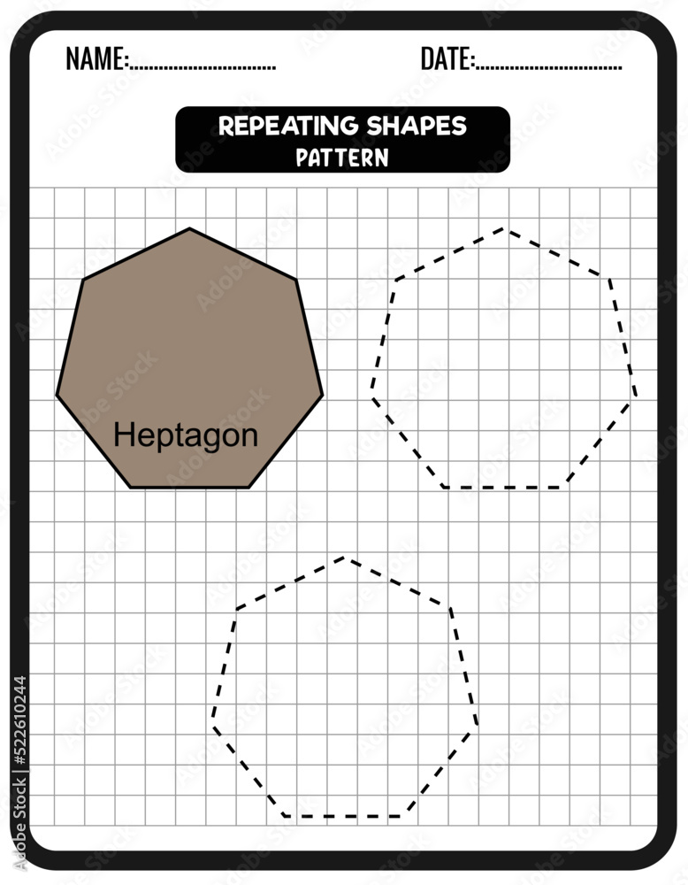 All About Shapes on Grid. Repeat Pattern. Tracing Lines Activity ...