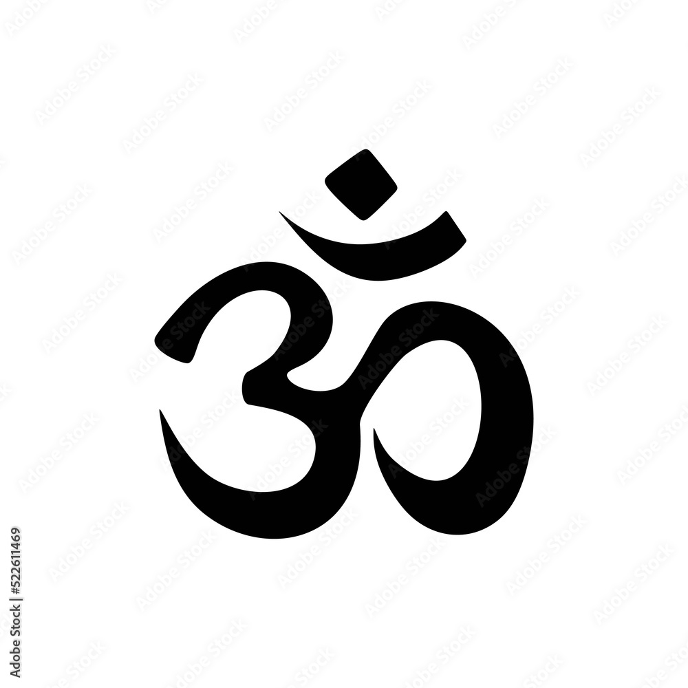 Om Sign And Symbol. Indian Dharmic Religion Om Sacred Sound Symbol. Om ...