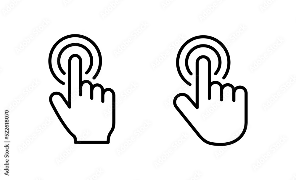 Hand cursor icon vector. cursor sign and symbol. hand cursor icon clik ...