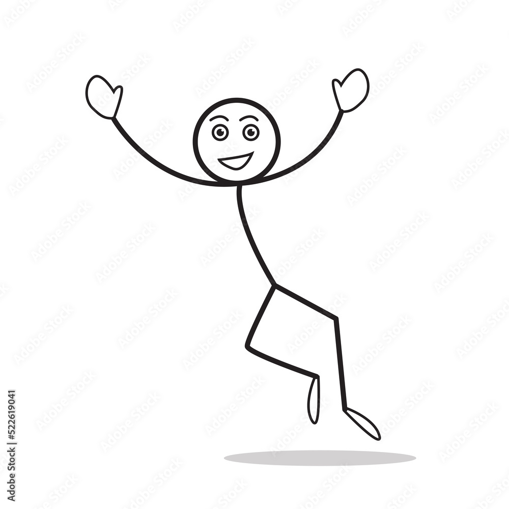 Stickman stick figure expression pointing choose Stock Illustration ...