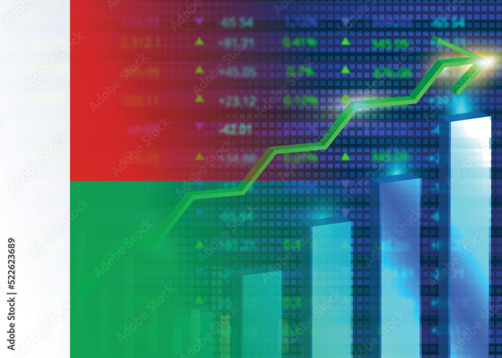 Economic growth in Madagascar.Madagascar's stock market.Madagascar flag ...