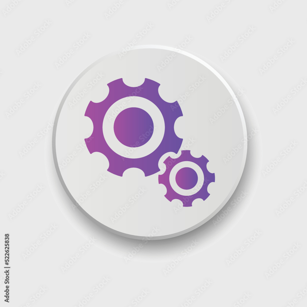 Gear icon Vector illustration. Service Tools icon for ui, social media ...