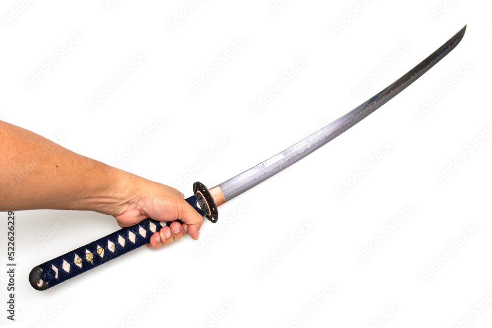 Sword - knife on hand isolated in white background Stock Photo | Adobe ...
