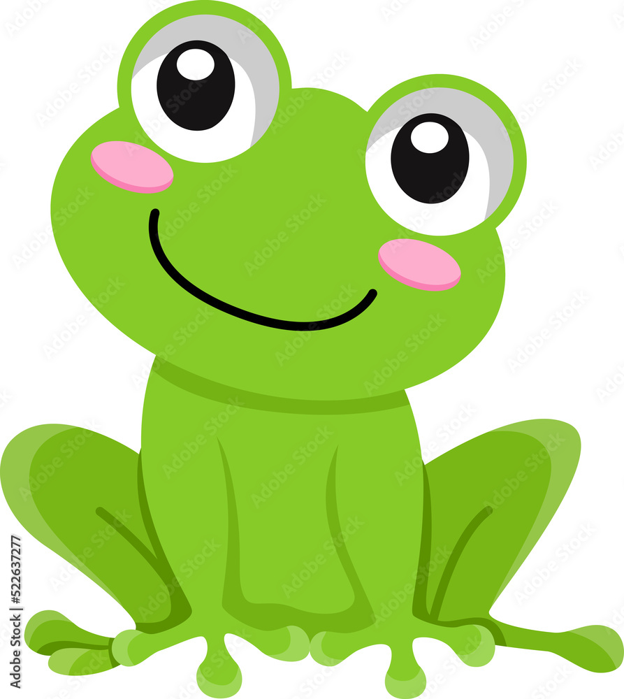 Cartoon frog illustration Stock Illustration | Adobe Stock
