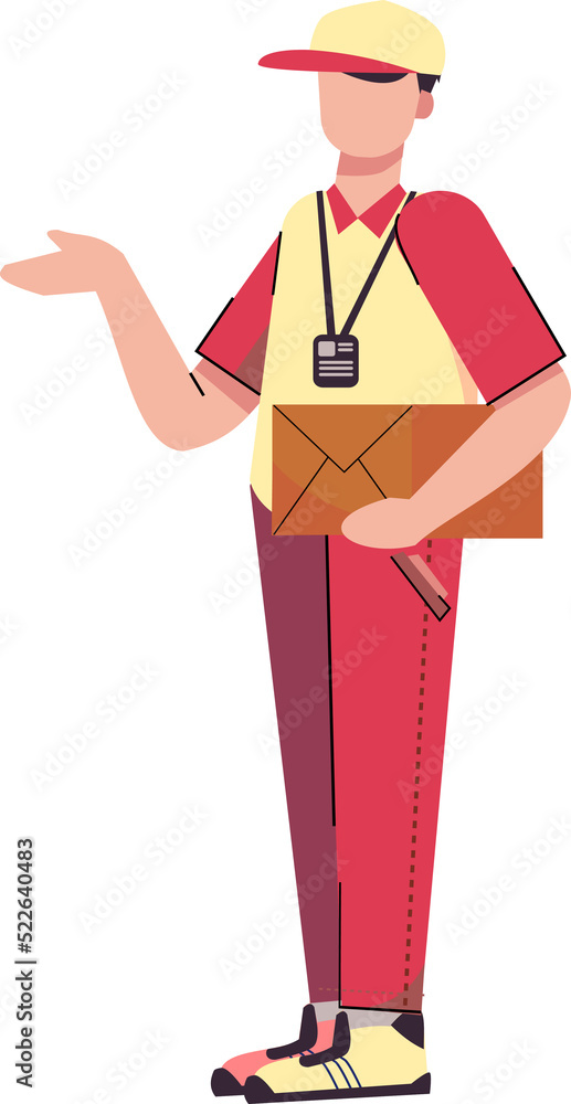 Cartoon postman character Stock Illustration | Adobe Stock