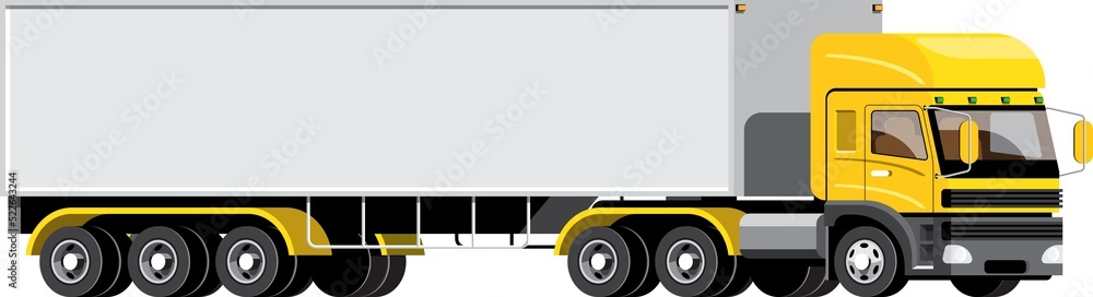 Cartoon box truck illustration Stock Illustration | Adobe Stock