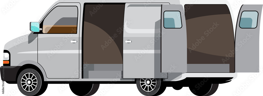 Cartoon box truck illustration Stock Illustration | Adobe Stock