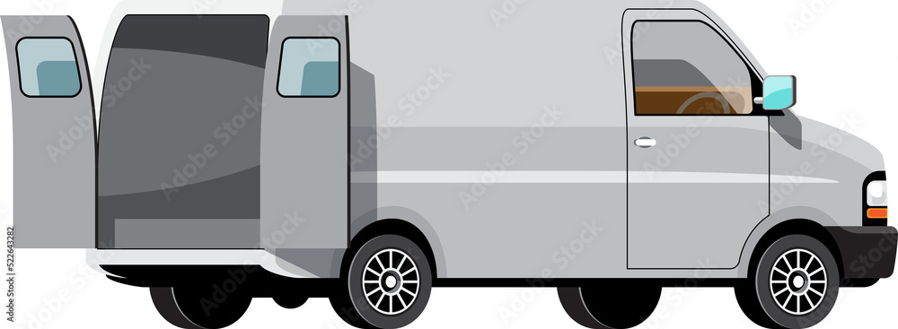 Cartoon box truck illustration Stock Illustration | Adobe Stock