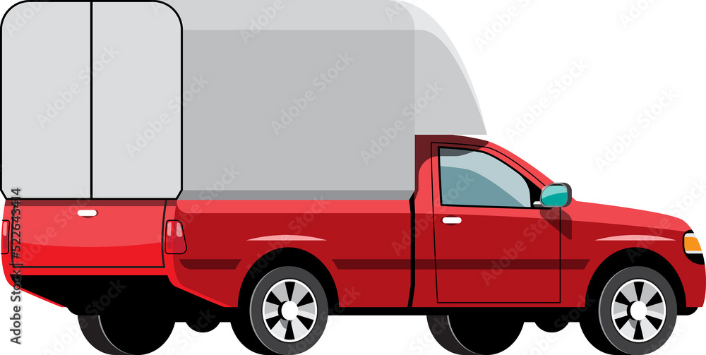 Cartoon box truck illustration Stock Illustration | Adobe Stock
