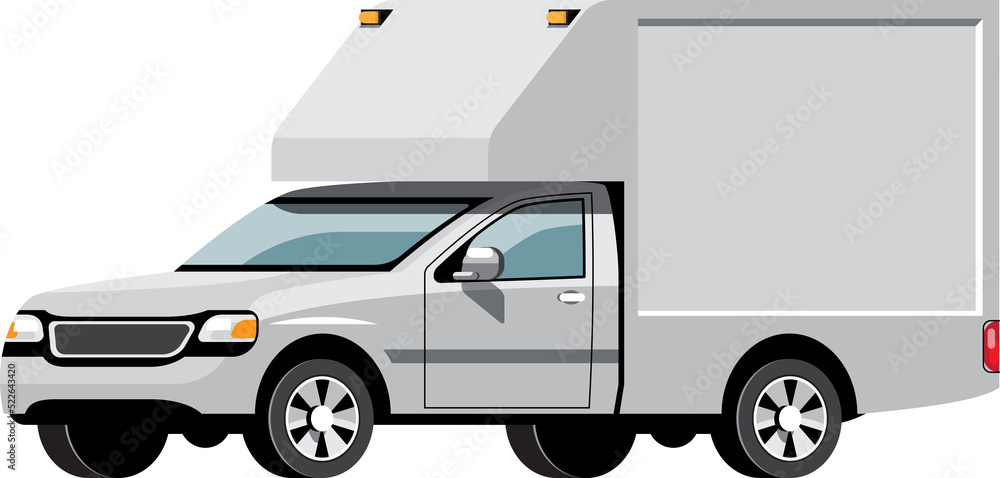 Cartoon box truck illustration Stock Illustration | Adobe Stock