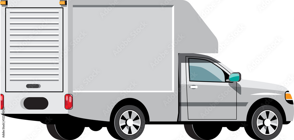 Cartoon box truck illustration Stock Illustration | Adobe Stock