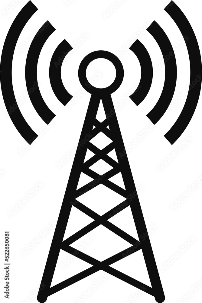Transmitter antenna symbol. signal tower icon. Communication antenna ...
