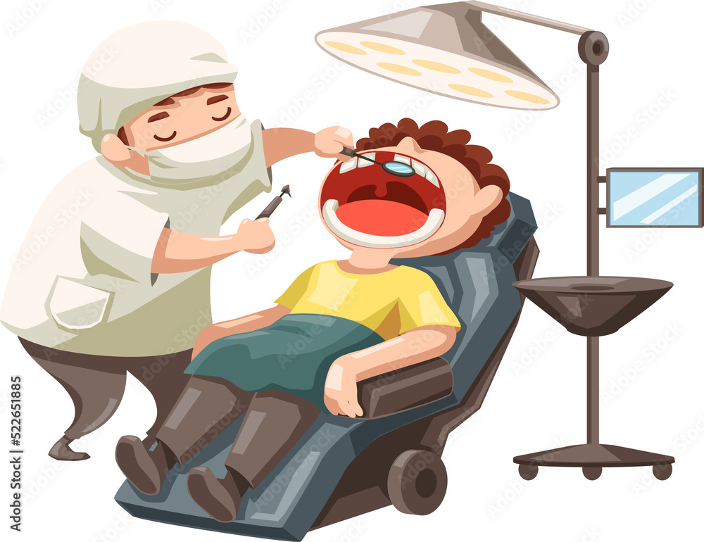 dentist cute cartoon Stock Illustration | Adobe Stock