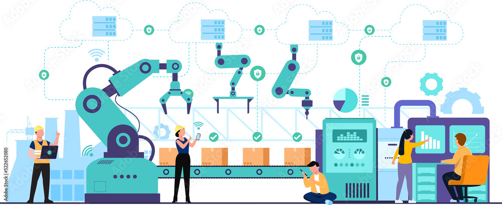 industrial robot clipart Stock Illustration | Adobe Stock