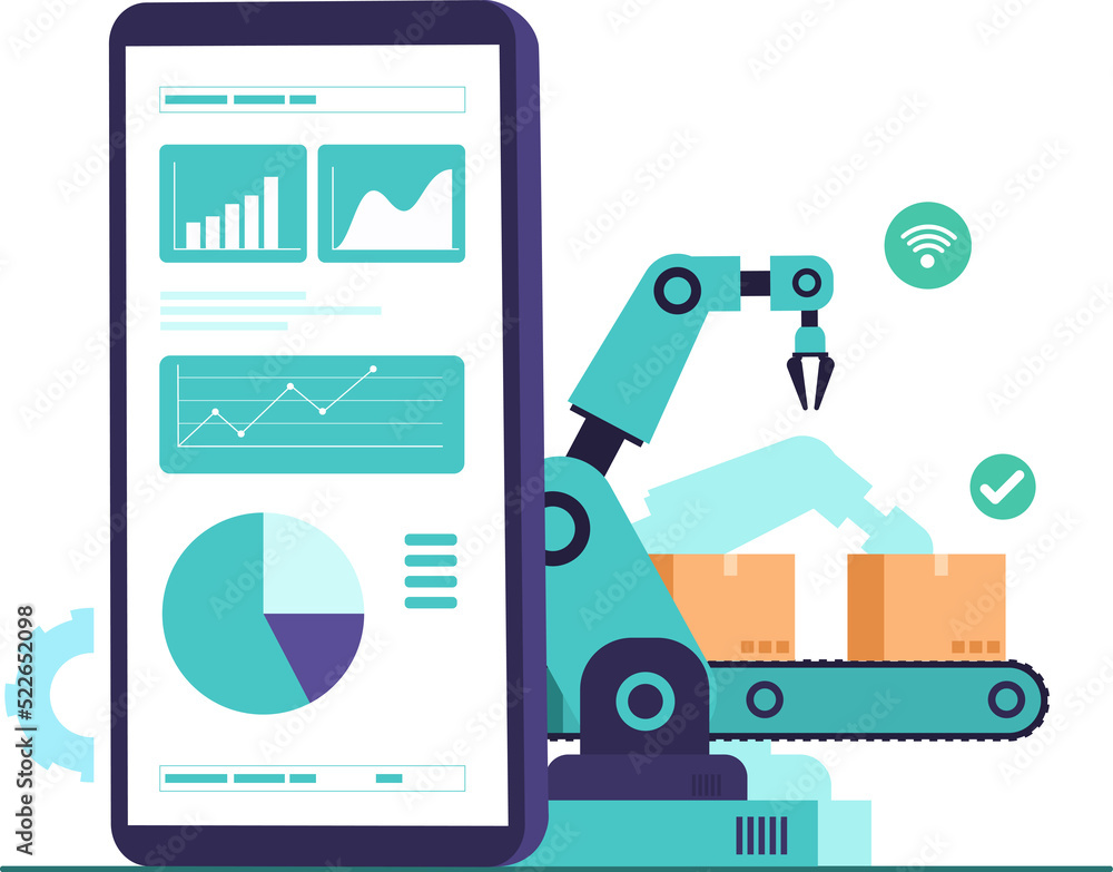 industrial robot clipart Stock Illustration | Adobe Stock
