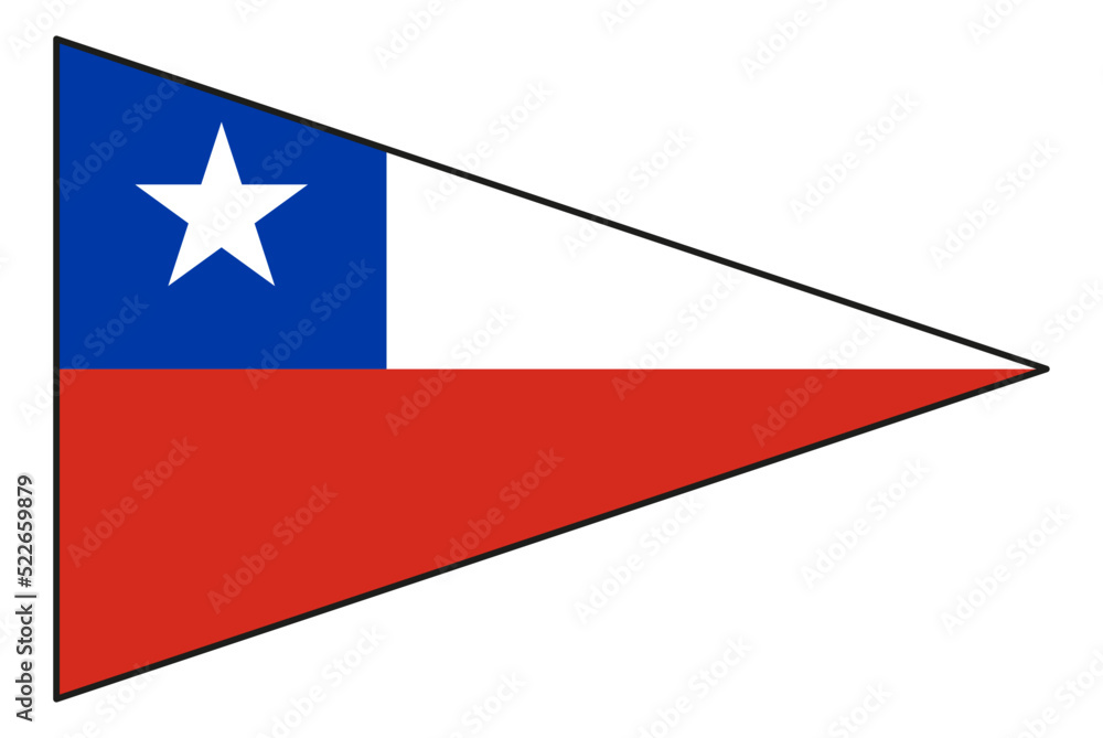 Bandera Chilena triangular Stock Vector | Adobe Stock
