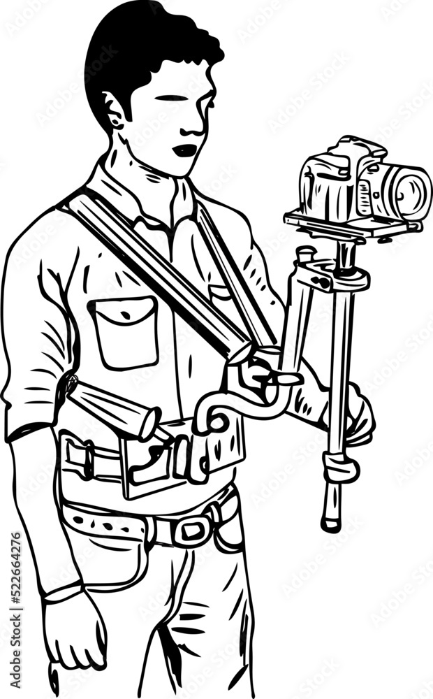 Journalist Photographer Pictures, Images and Stock Photos, Sketch ...