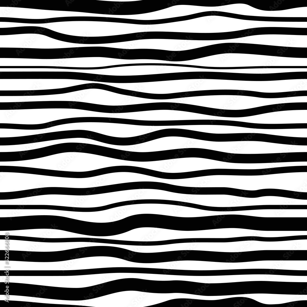 Black curved stripes on white background. Simple monochrome undulating ... Black curved stripes on white background. Simple monochrome undulating ...