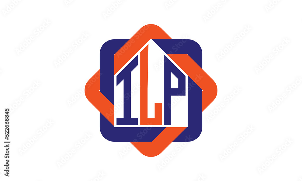 ILP three letter real estate logo with home icon logo design vector ...