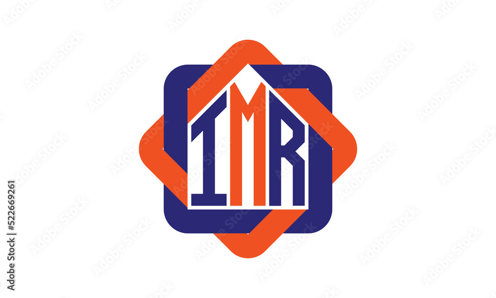 IMR three letter real estate logo with home icon logo design vector ...