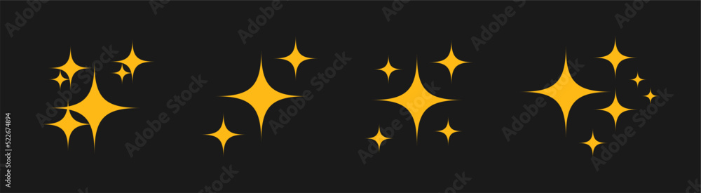 star sparkle vector collection Stock Vector | Adobe Stock